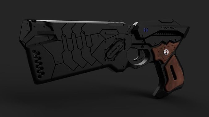 Psycho-Pass - Dominator Pistol - LED Compatible 3D model 3D printable ...