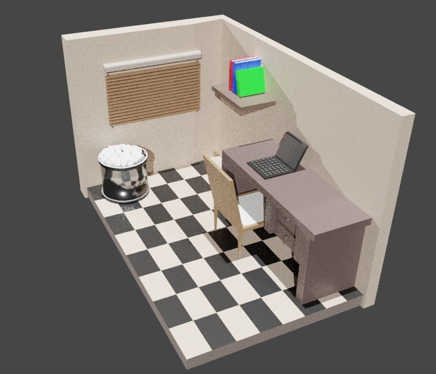 3D model low poly cube room making VR / AR / low-poly | CGTrader