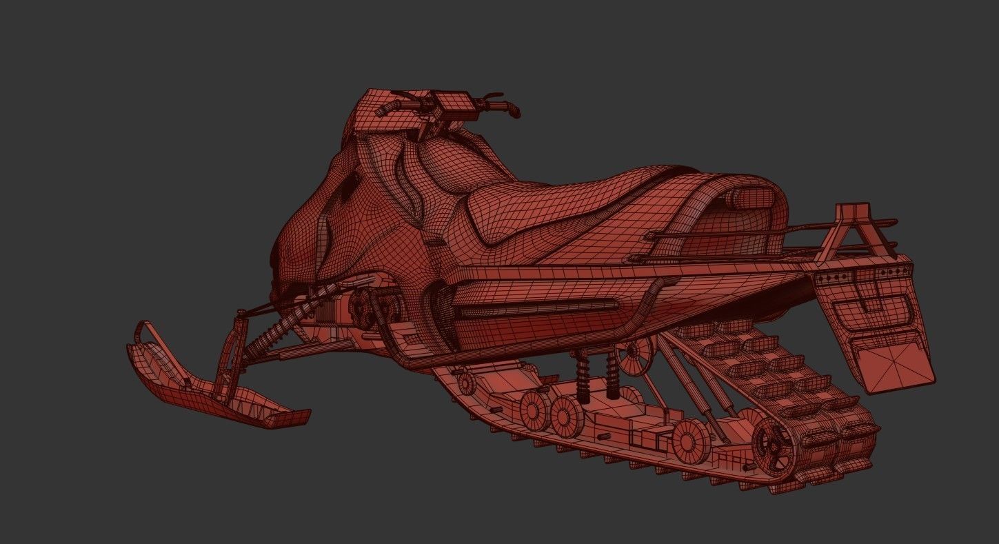 Snowmobile 3D model | CGTrader