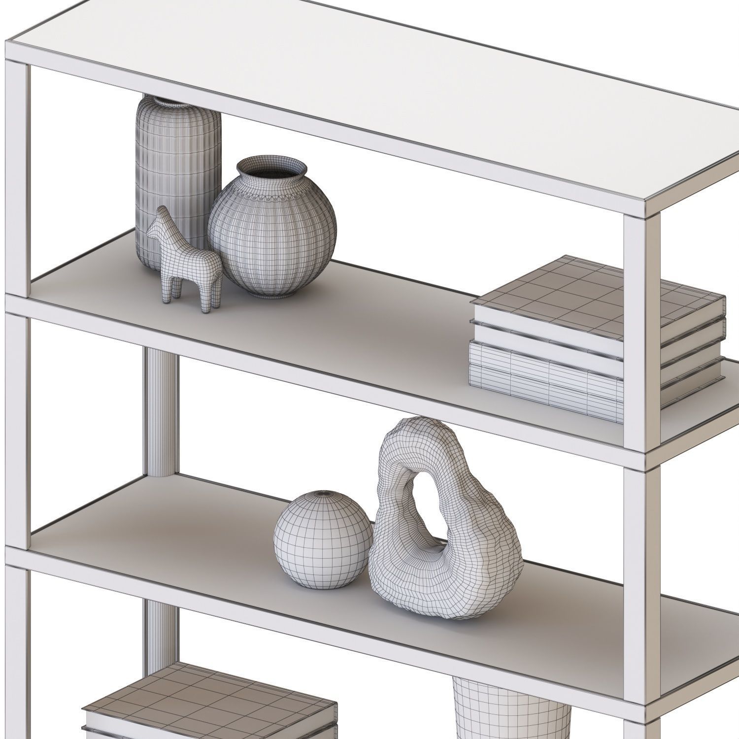 Hay New Order Bookshelf High with Storage 3D model | CGTrader