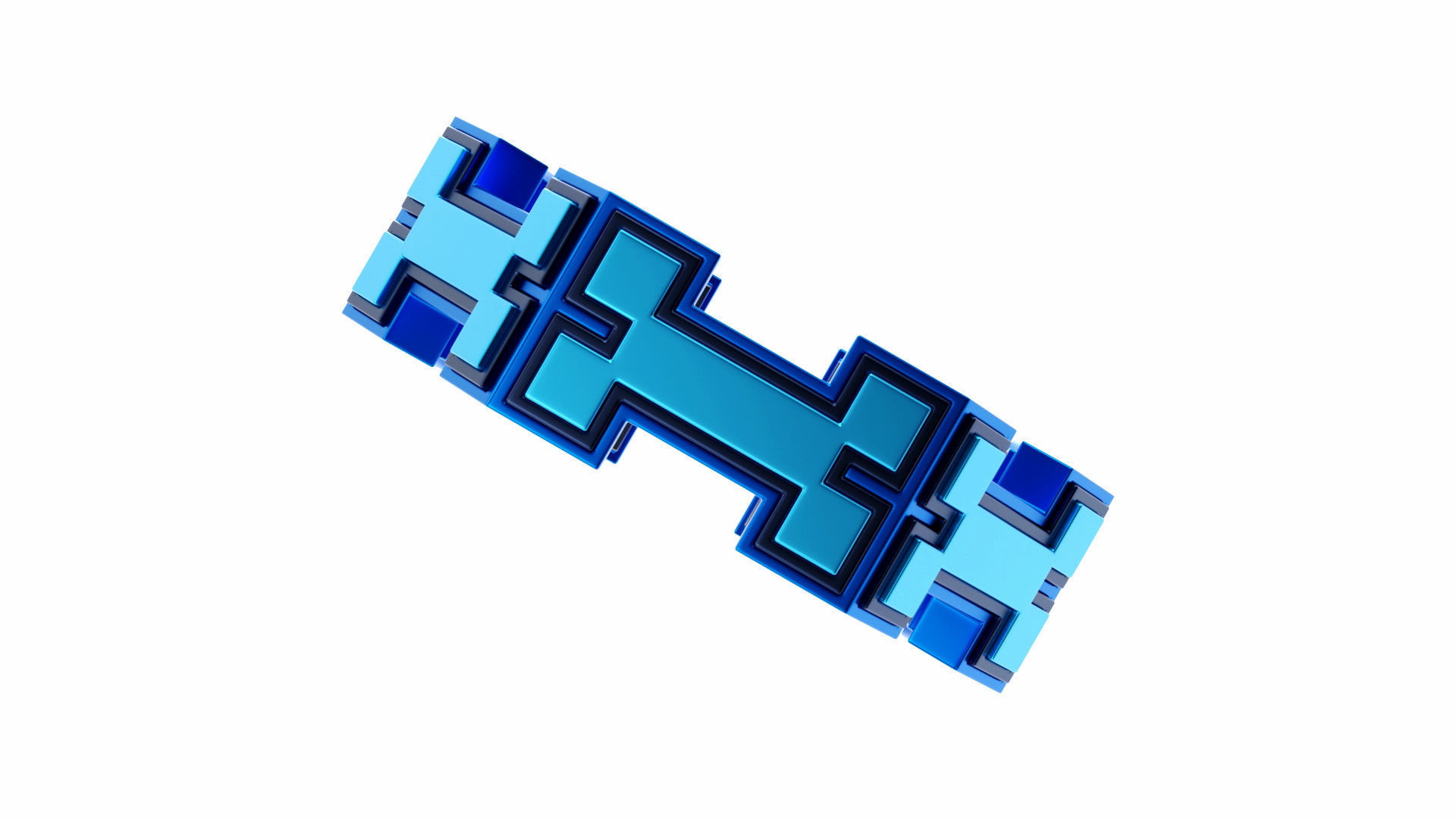 H Bone Ring 3D model | CGTrader