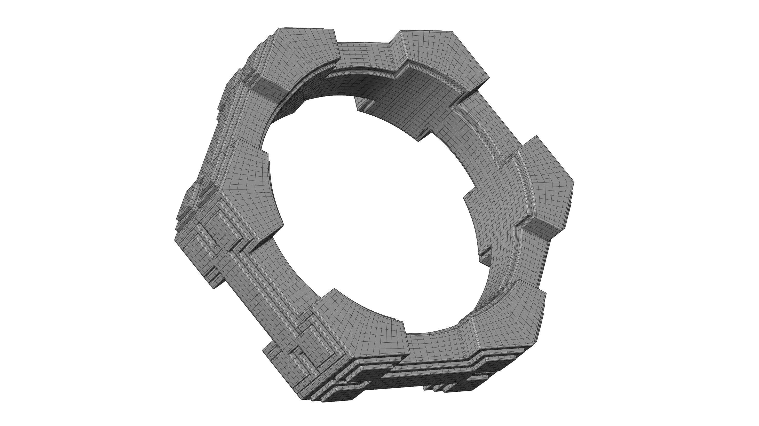 H Bone Ring 3D model | CGTrader