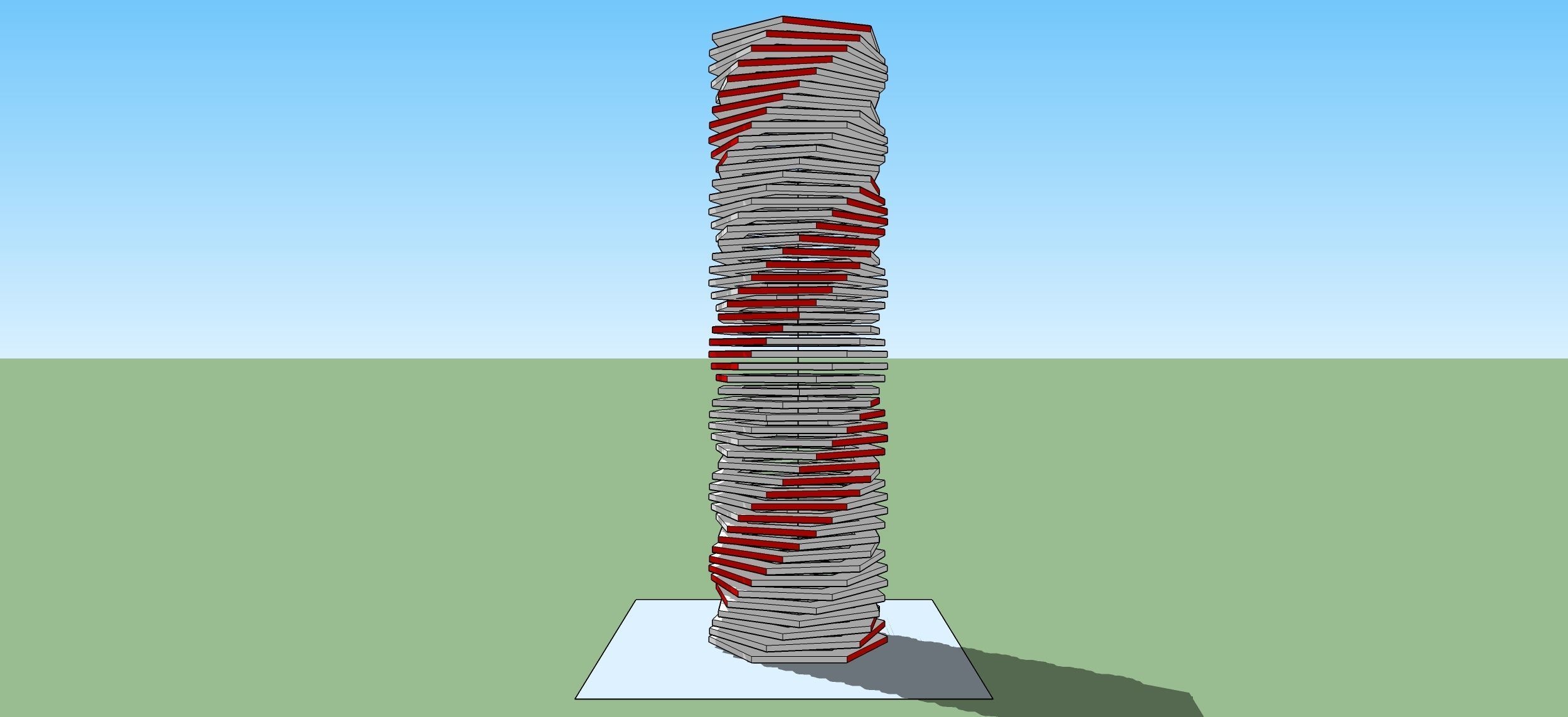 exagon spining artwork column 3d sketchup 3D model | CGTrader