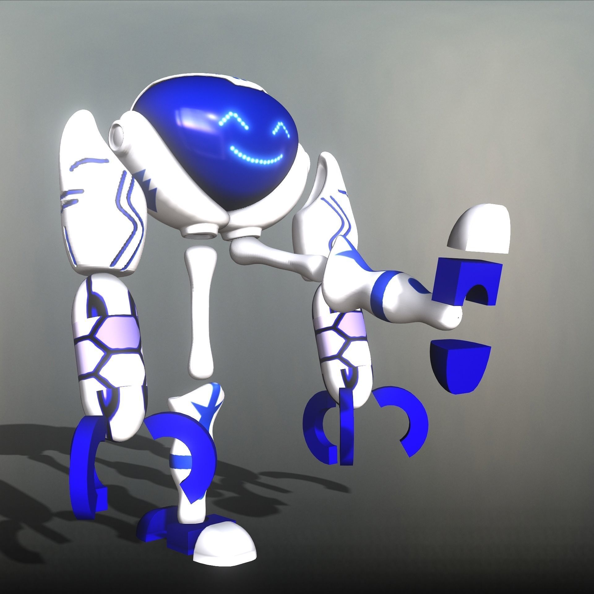 3D model Smiley Robot VR / AR / low-poly | CGTrader