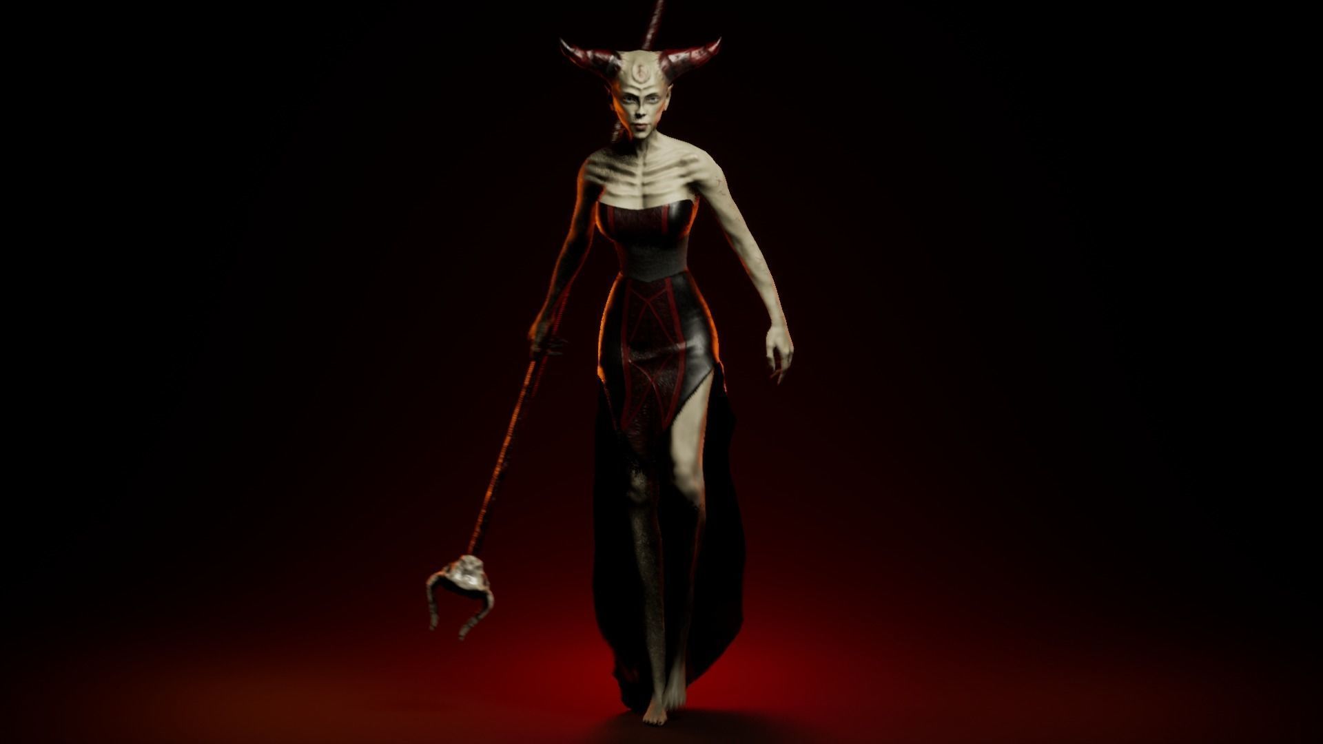 3D model Woman Death Demon VR / AR / low-poly | CGTrader