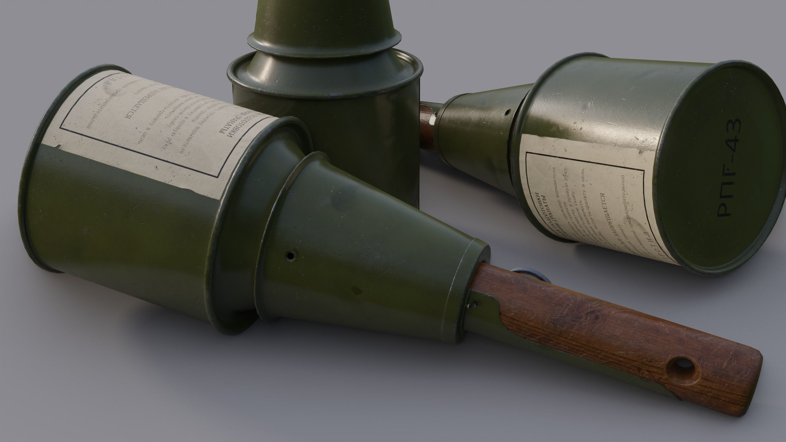 3D model RPG 43 Soviet Grenade VR / AR / low-poly | CGTrader