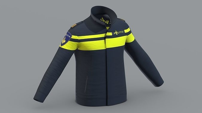 3D model Dutch police jacket Low Poly PBR Realistic VR / AR / low-poly ...