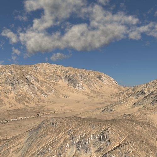 3D model Desert landscape 01 VR / AR / low-poly | CGTrader