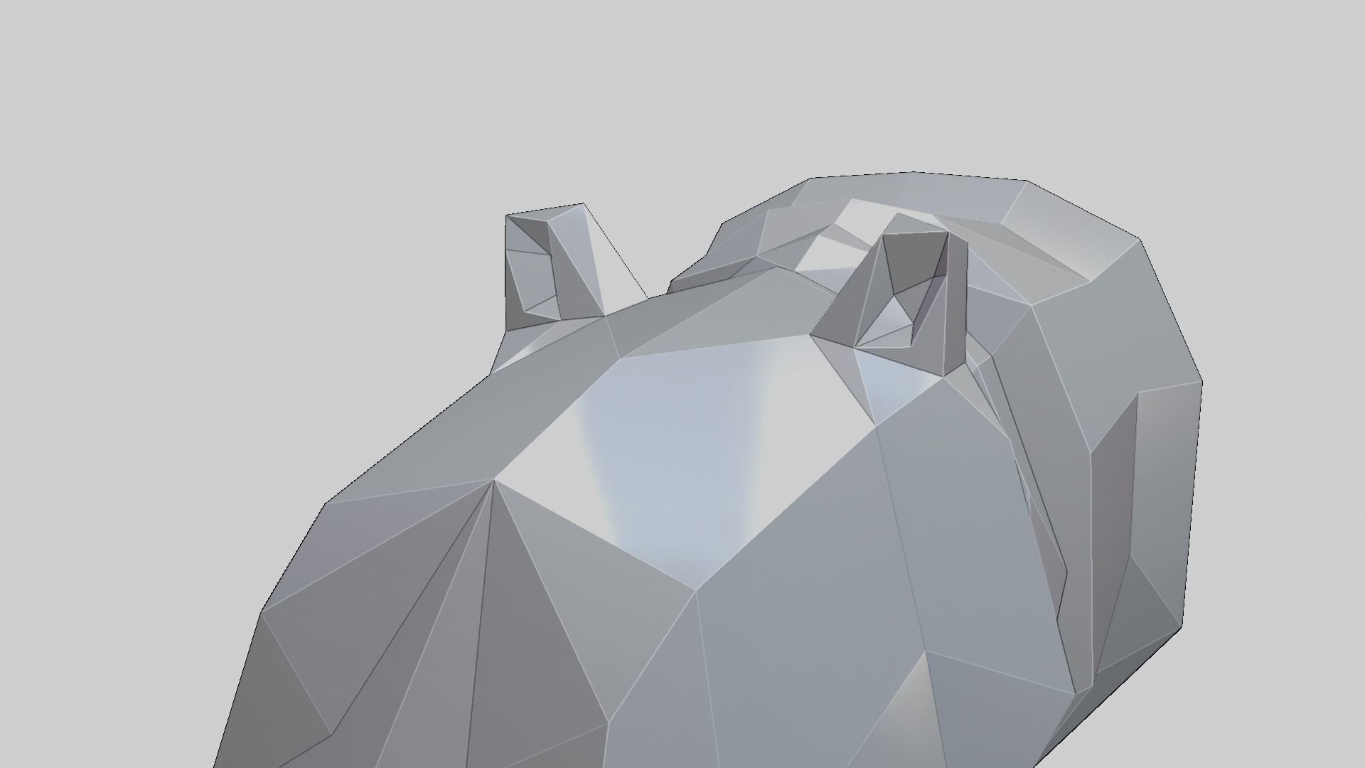 Low-Poly Wall Mounted Bear Head 3D model 3D printable | CGTrader