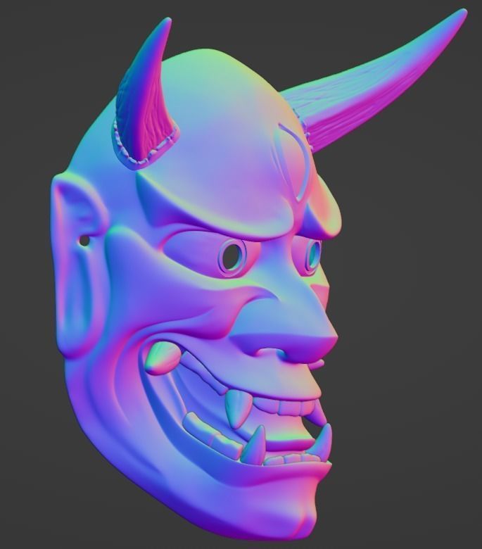 Hannya Eye mask 3D print model 3D print model 3D print model 3D model ...
