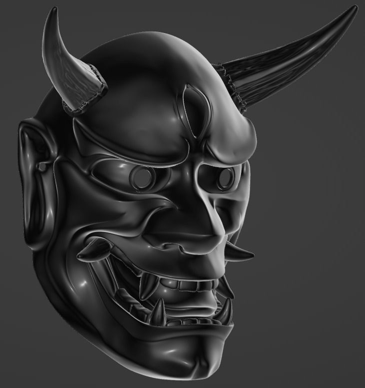 Hannya Eye mask 3D print model 3D print model 3D print model 3D model ...