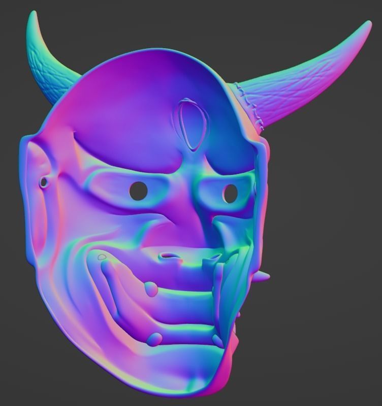 Hannya Eye mask 3D print model 3D print model 3D print model 3D model ...