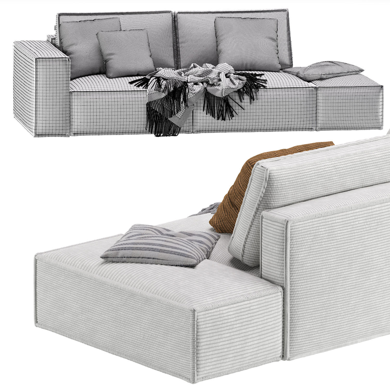 Modular Sofa Eten Gene Mint 3D model | CGTrader