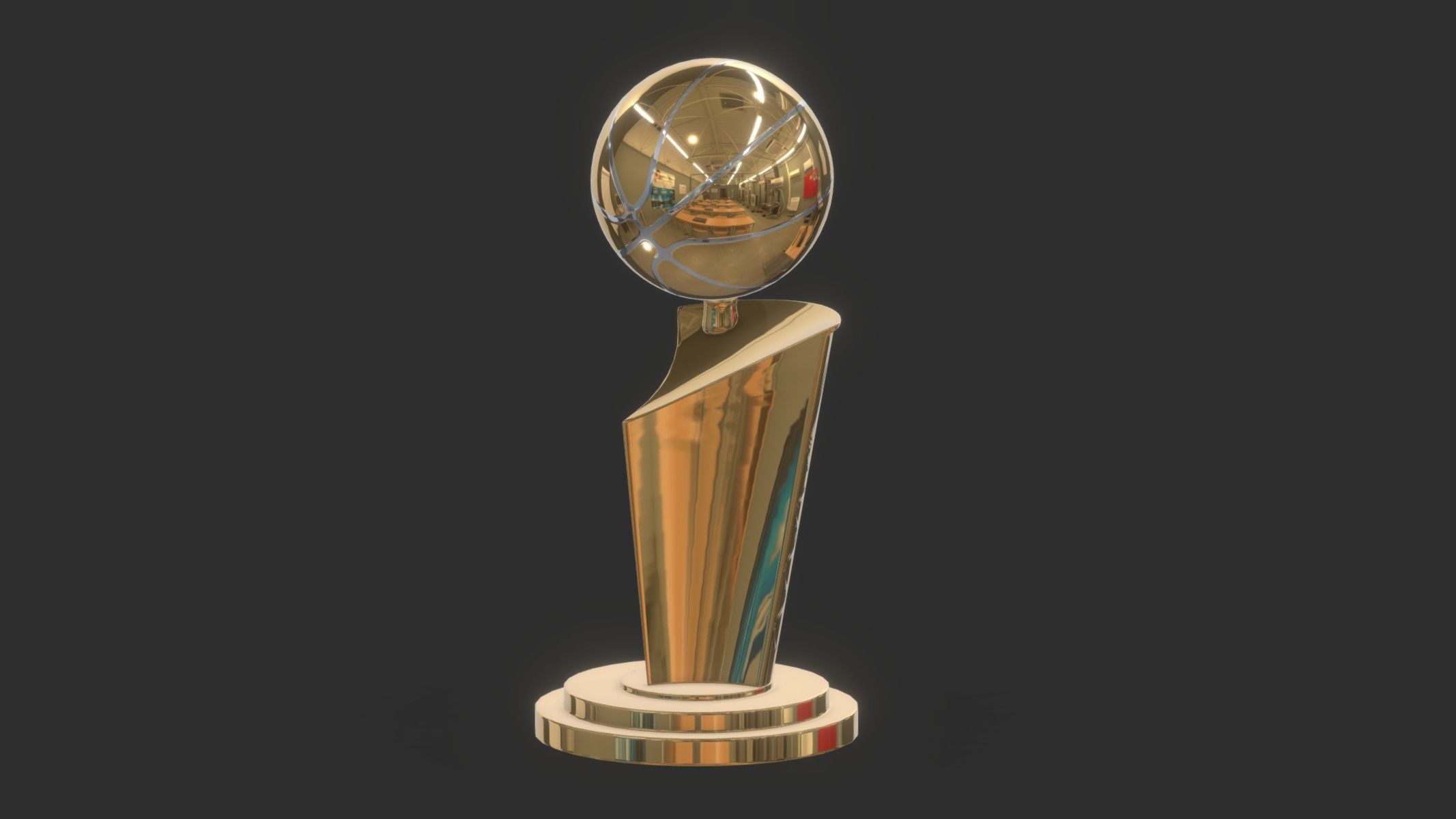 3D model NBA Championship Trophy Low Poly PBR Realistic VR / AR / low ...