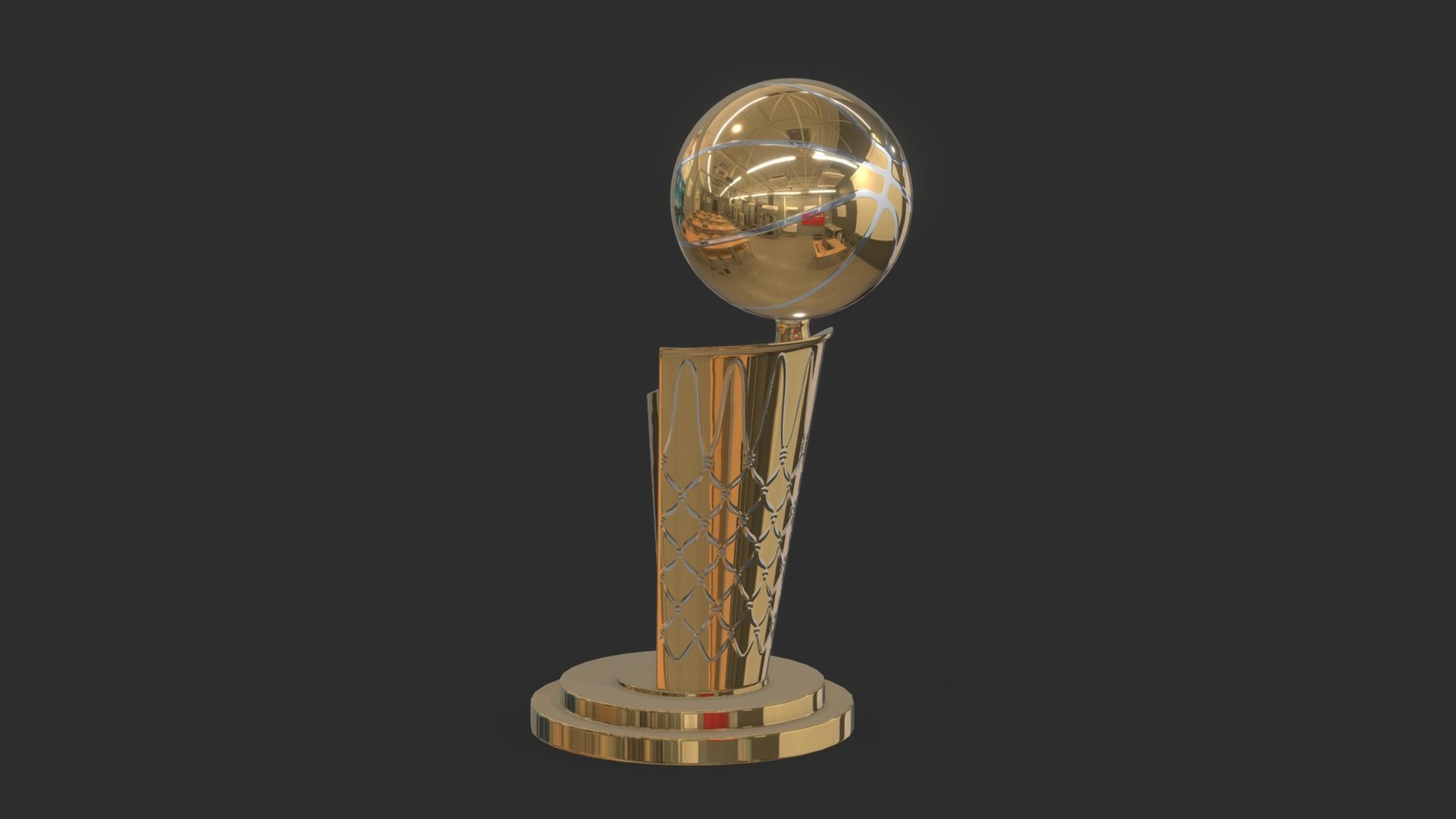 3D model NBA Championship Trophy Low Poly PBR Realistic VR / AR / low ...