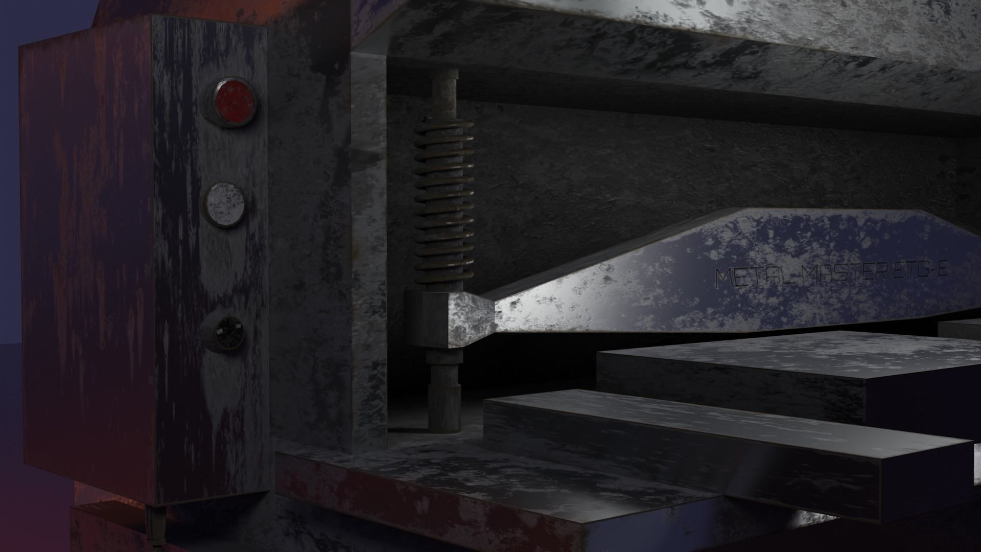 Electromechanical guillotine Metal Master ETG 2015E 3D model | CGTrader