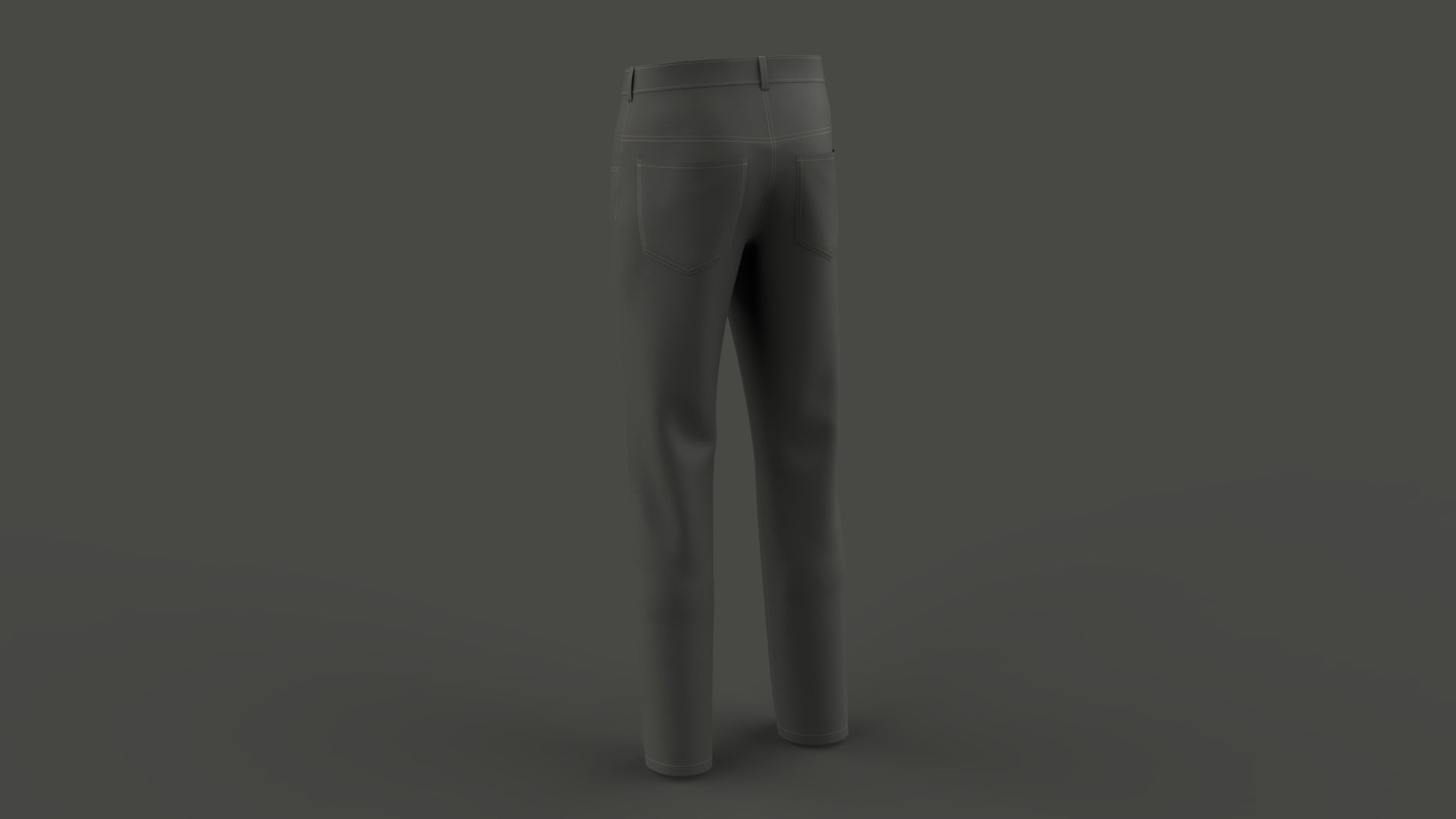 Solid Color Formal Pant 3D model | CGTrader