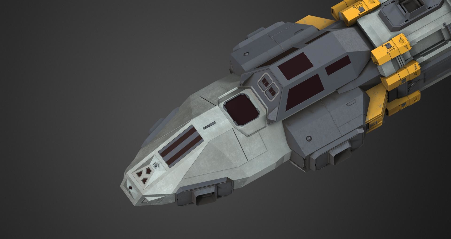 3D model The Raven Spaceship VR / AR / low-poly | CGTrader