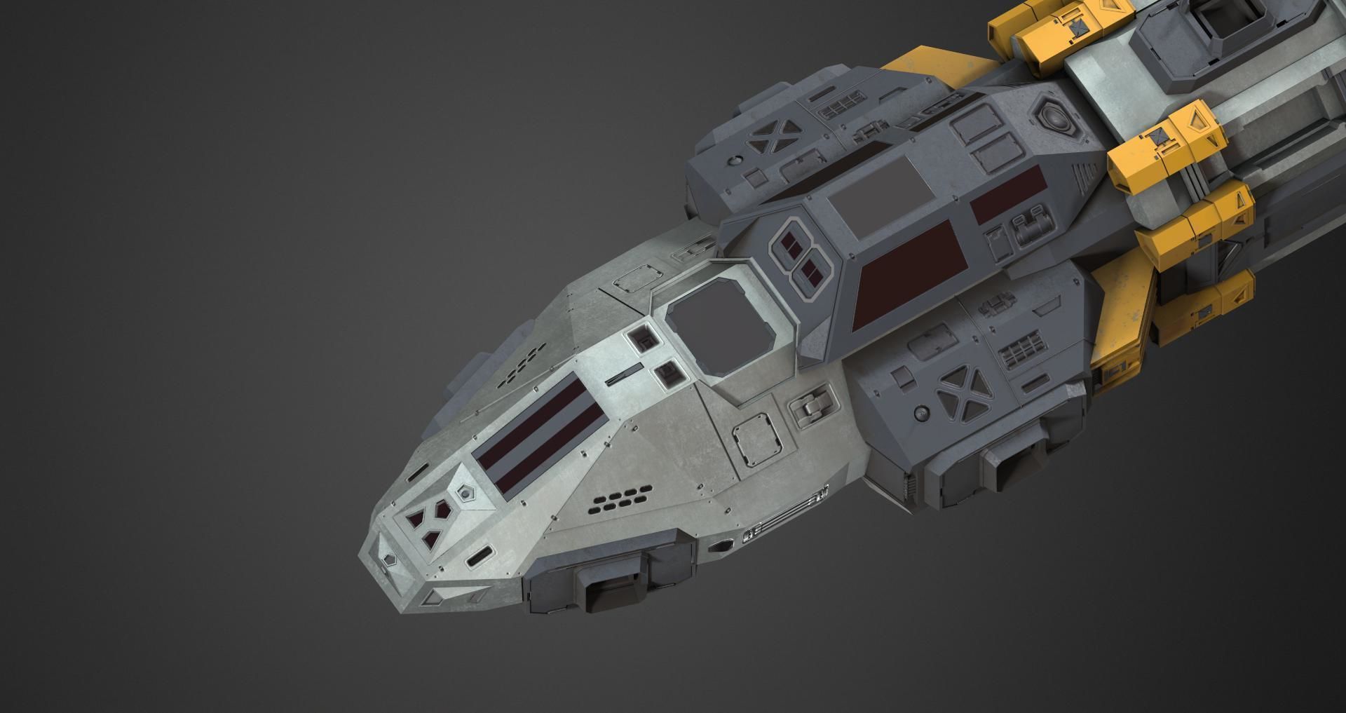 3D model The Raven Spaceship VR / AR / low-poly | CGTrader