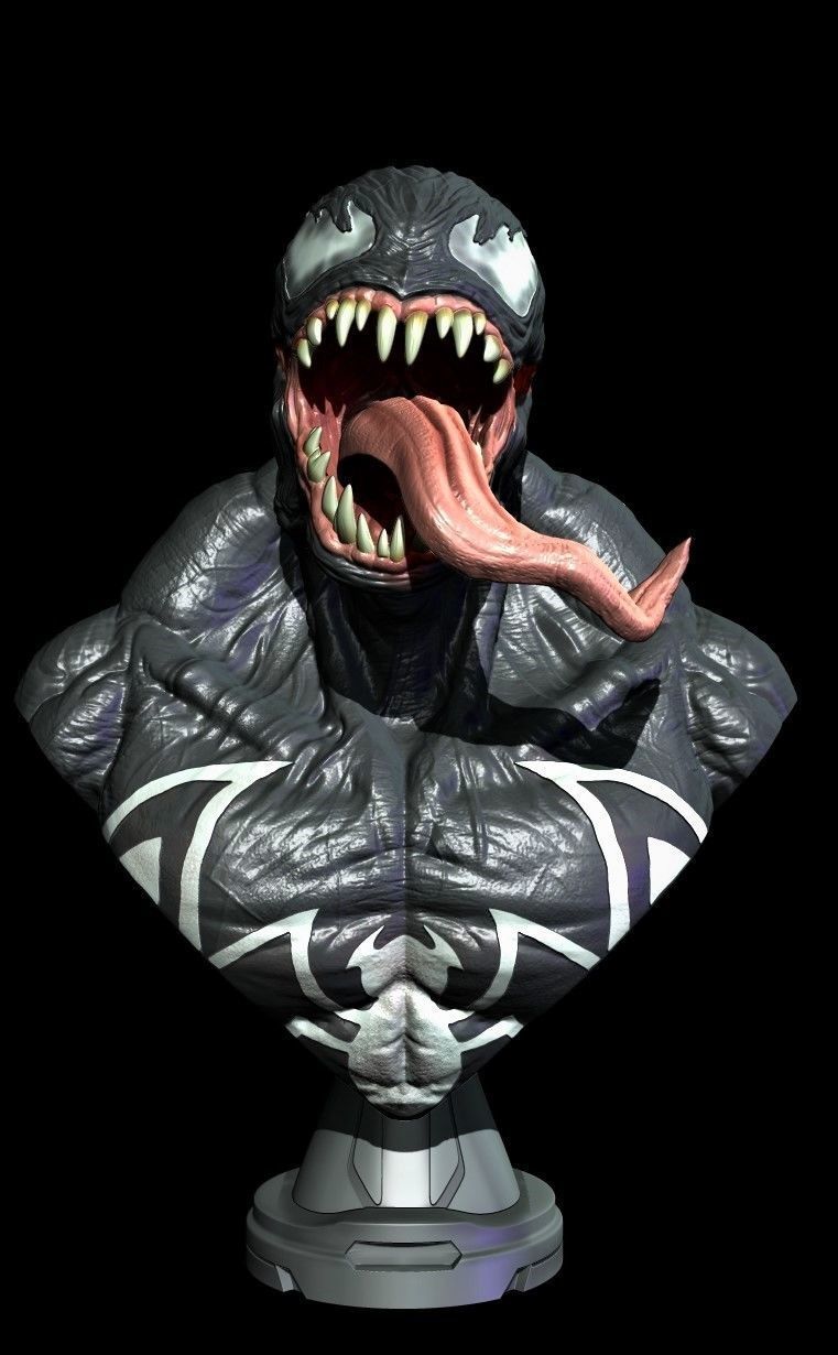 Venom Bust 3D model 3D printable | CGTrader
