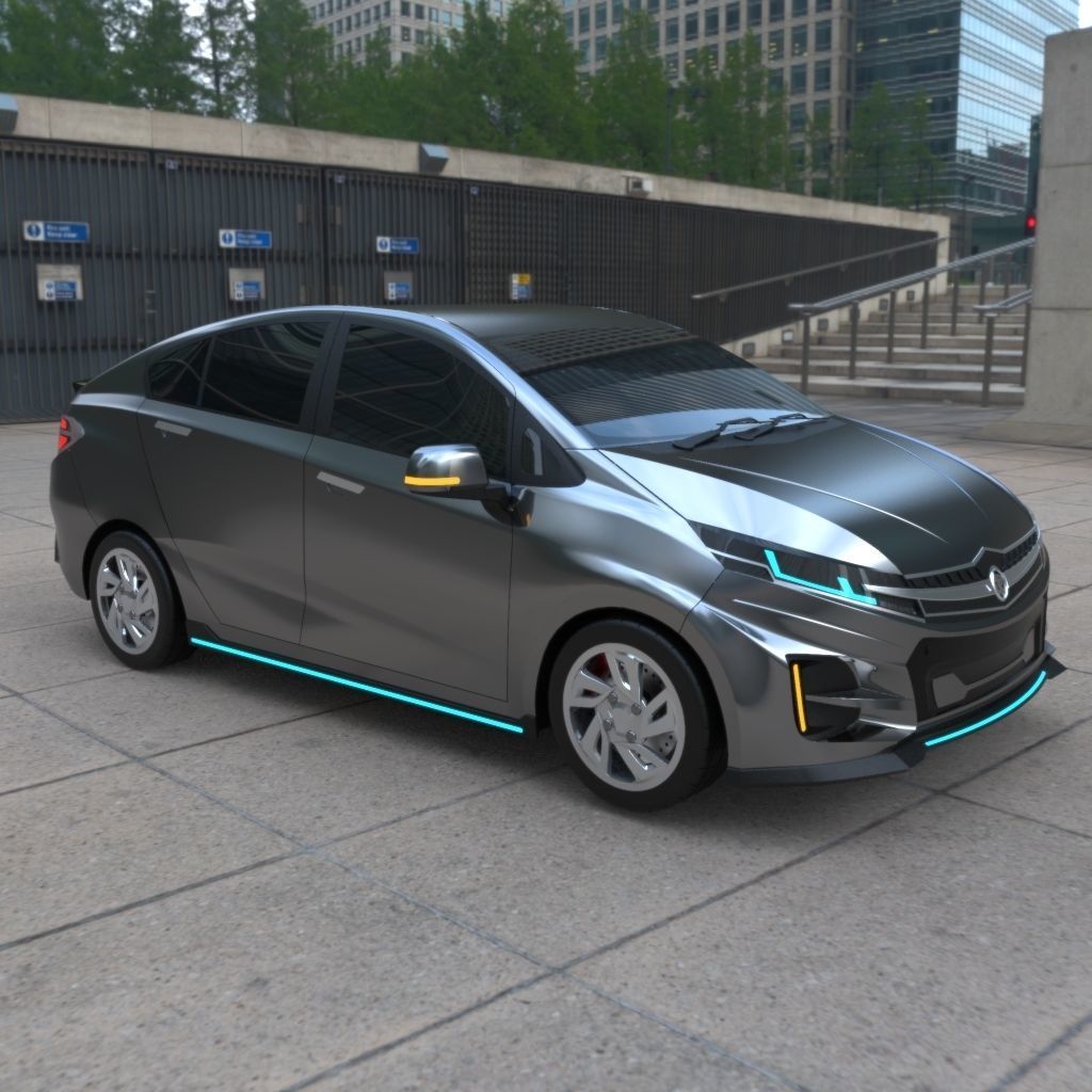 Sedan Car Concept 3D model | CGTrader