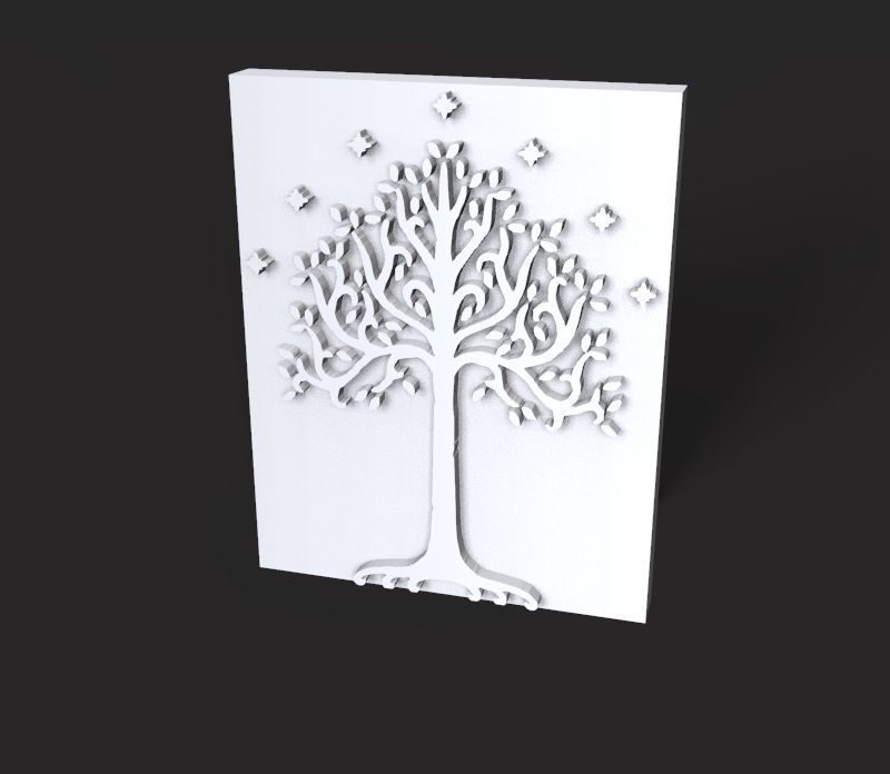 Arbol de gondor logo 3D Tree of gondor 3D model 3D printable | CGTrader