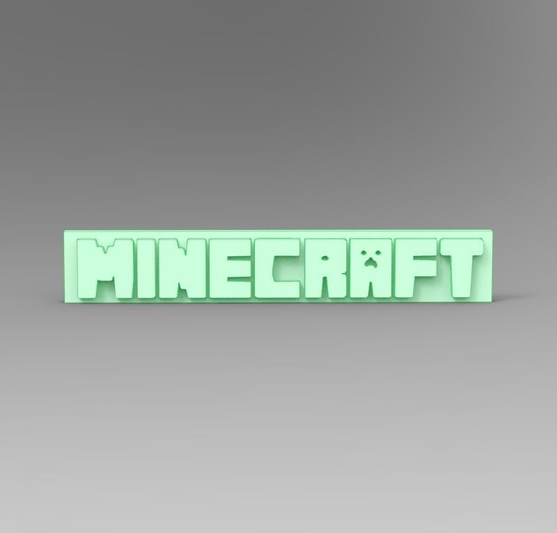 Minecraft logo 3D 3D model 3D printable | CGTrader