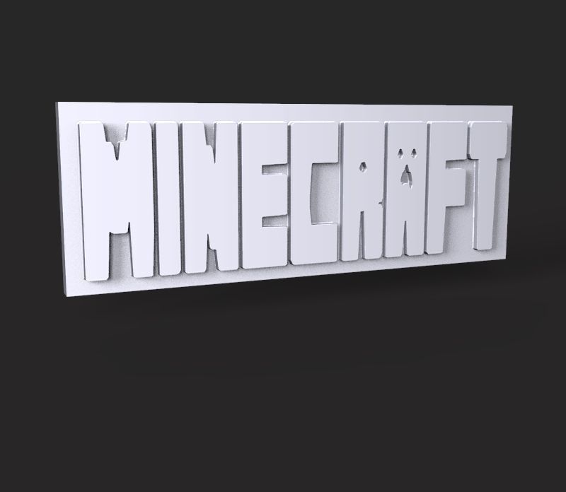 Minecraft logo 3D 3D model 3D printable | CGTrader