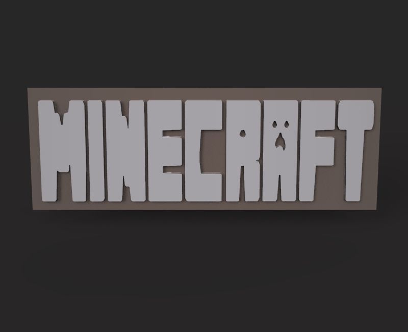 Minecraft logo 3D 3D model 3D printable | CGTrader