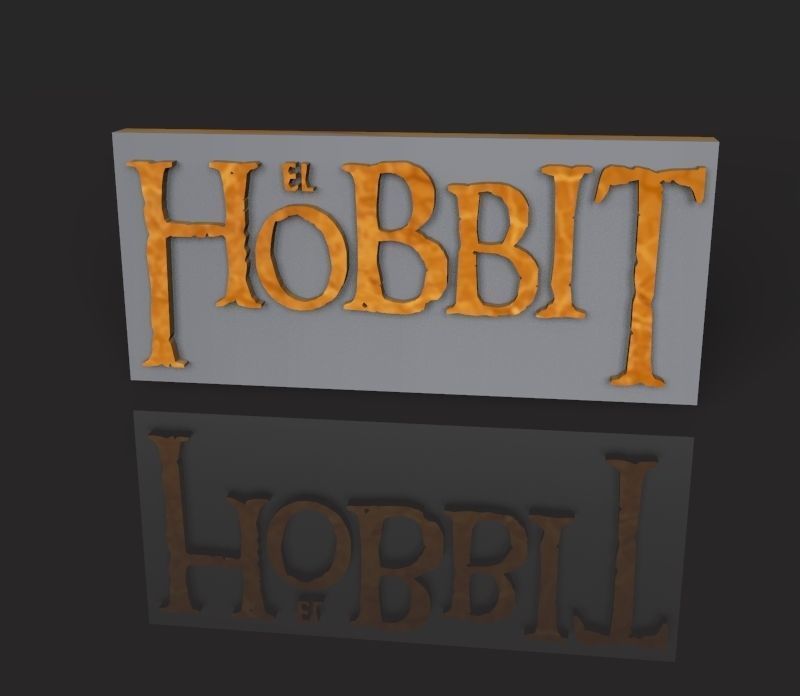 El hobbit logo 3D 3D model 3D printable | CGTrader