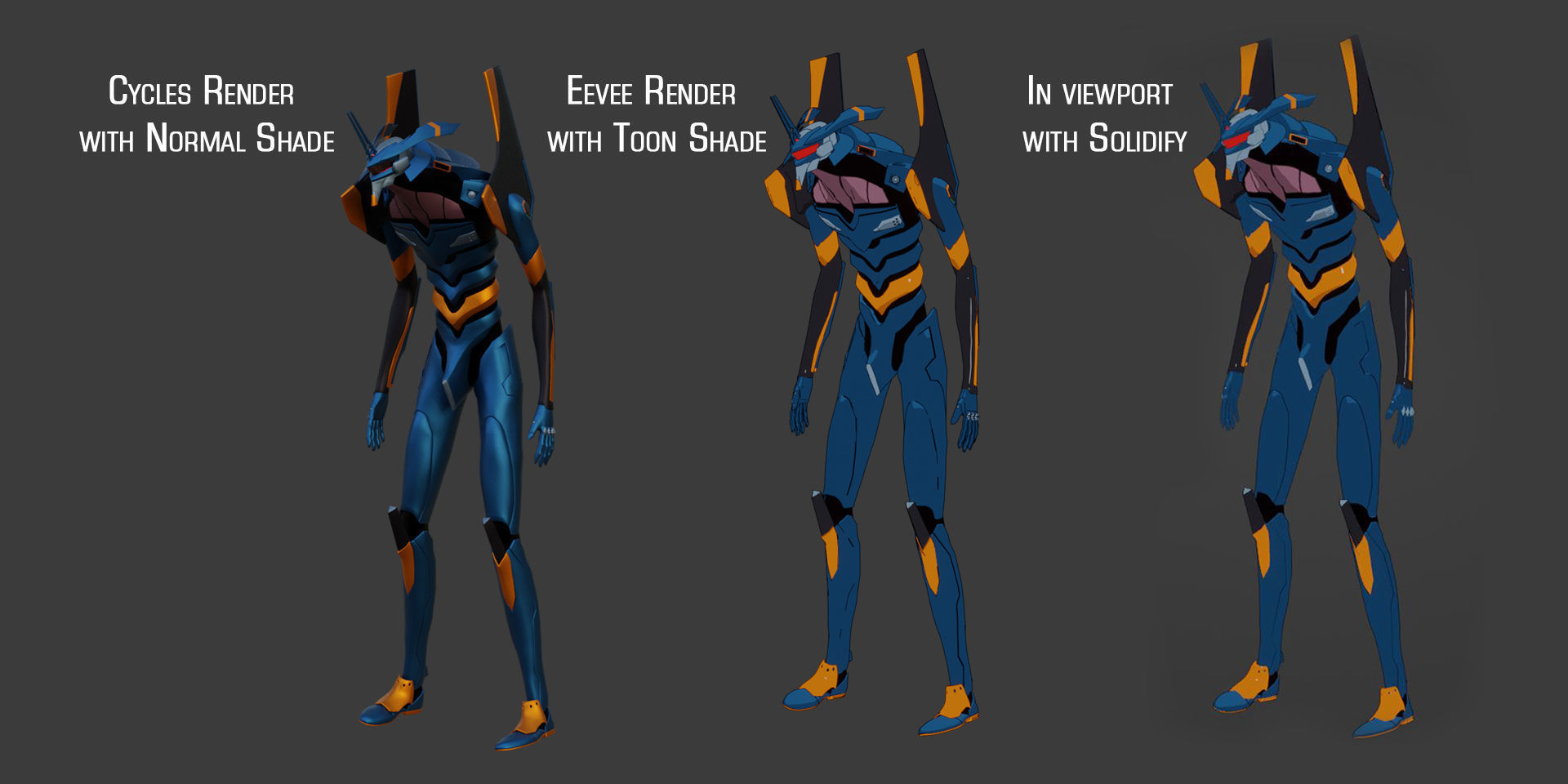 3D model Rigged EVA 06 Unit Neon Genesis Evangelion VR / AR / low-poly ...