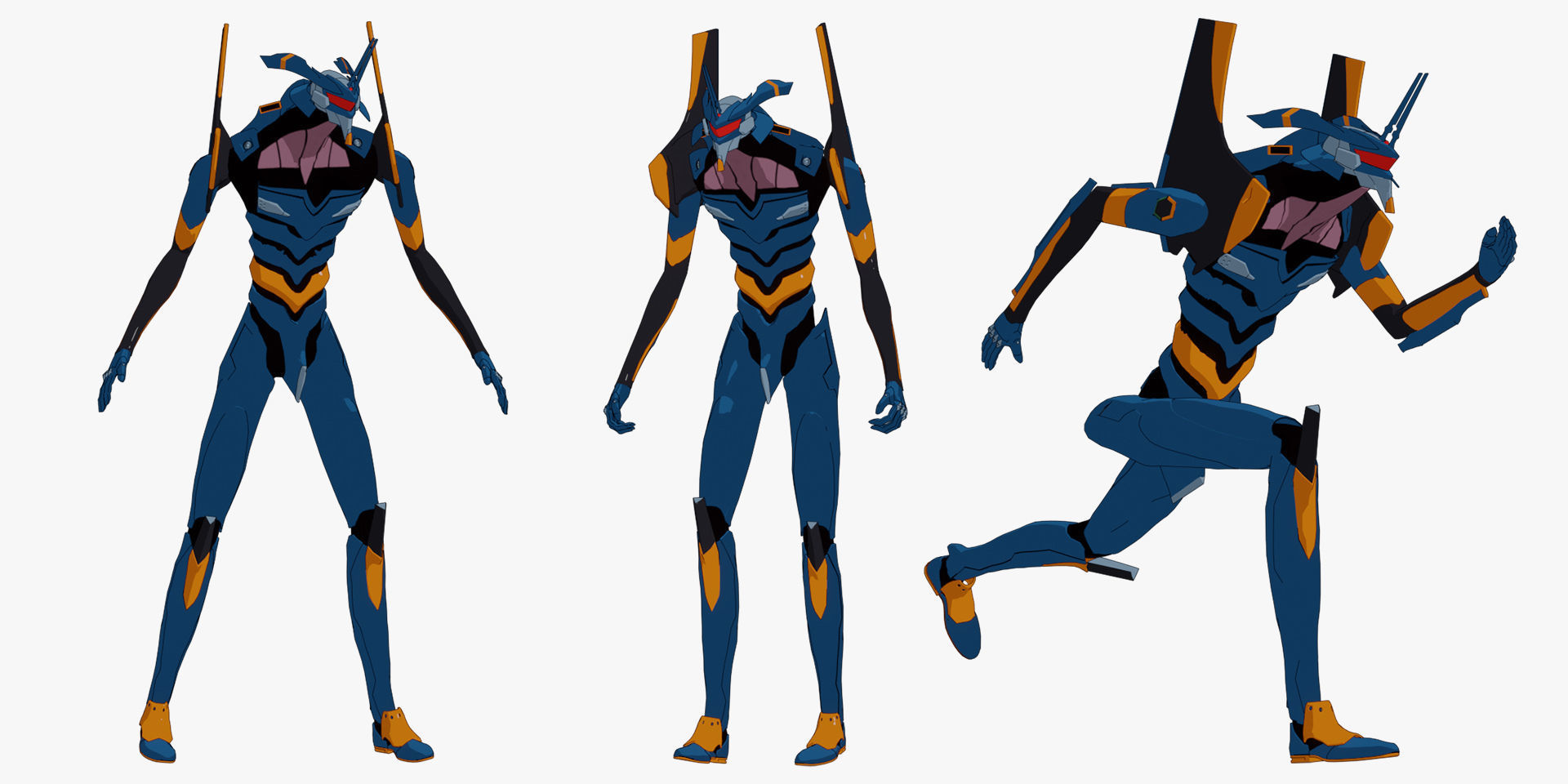 3D model Rigged EVA 06 Unit Neon Genesis Evangelion VR / AR / low-poly ...