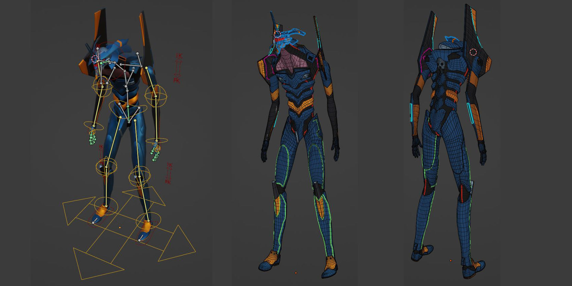 3D Model Collection Rigged Units Eva Full Pack Neon Genesis Evangelion VR / AR / low-poly | CGTrader