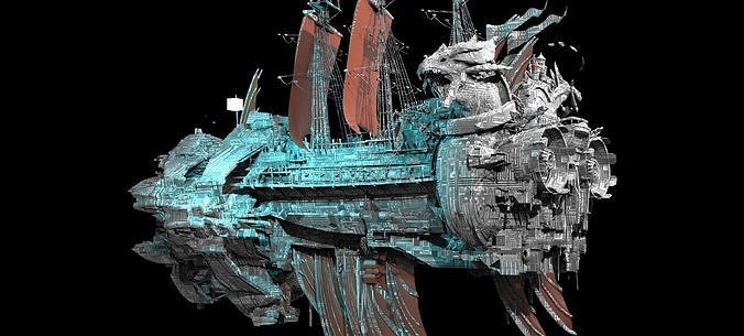 Silver Drake Airship 3D model | CGTrader