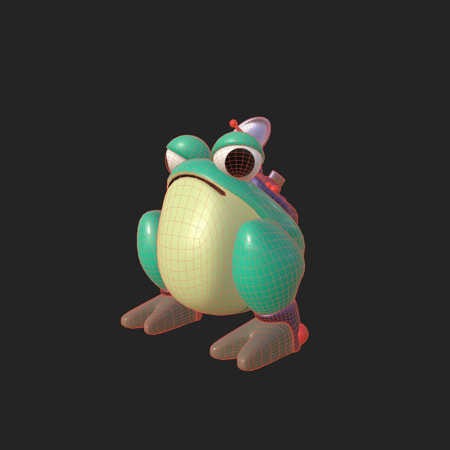 3D model GunBound A-frog VR / AR / low-poly | CGTrader