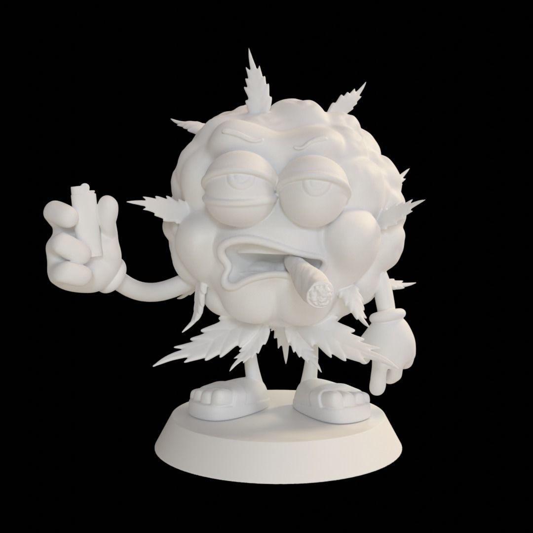 Buddy - Cartoonish character smoking himself 3D model 3D printable ...