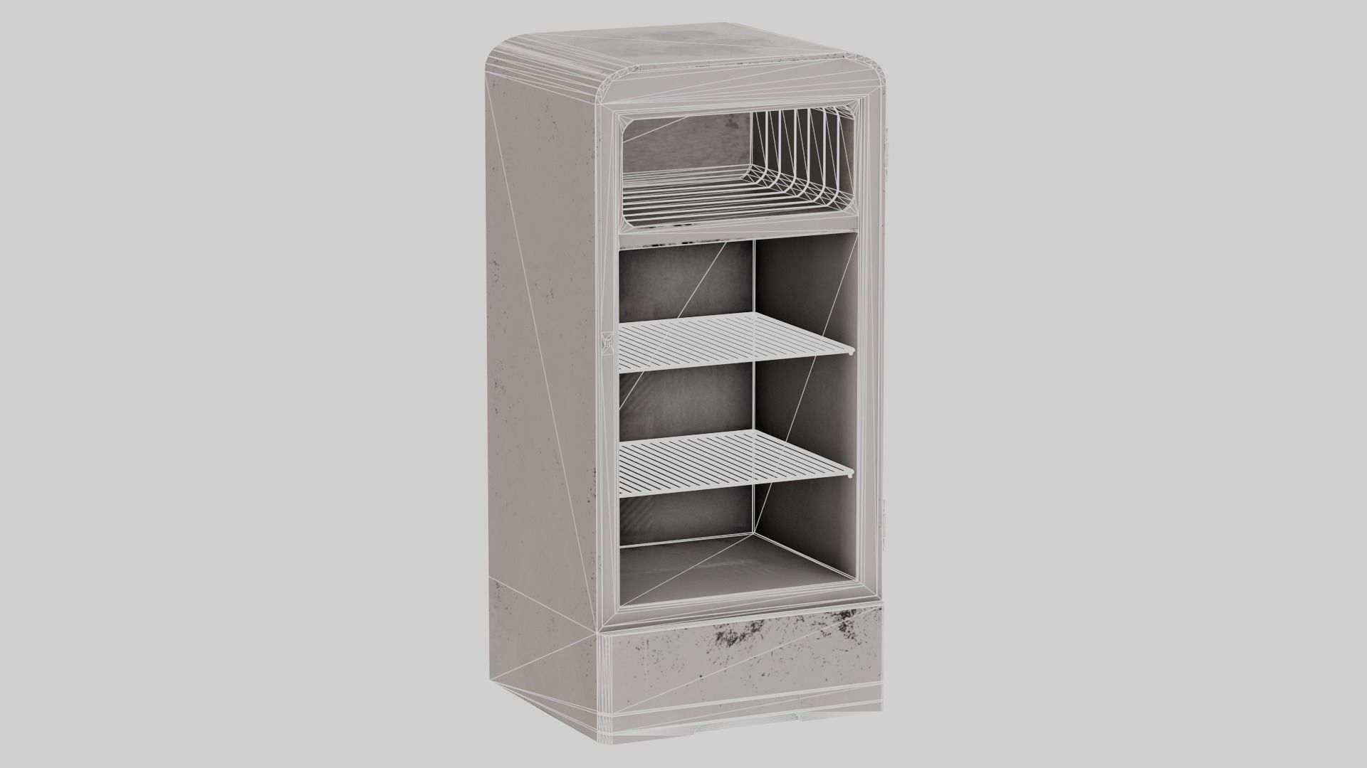 3D model Soviet vintage fridge Zil Moskva 9 Color Variants np1 VR / AR ...