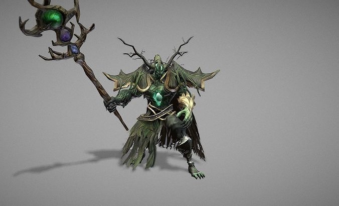 3D model Necromancer Wizard Shaman VR / AR / low-poly | CGTrader