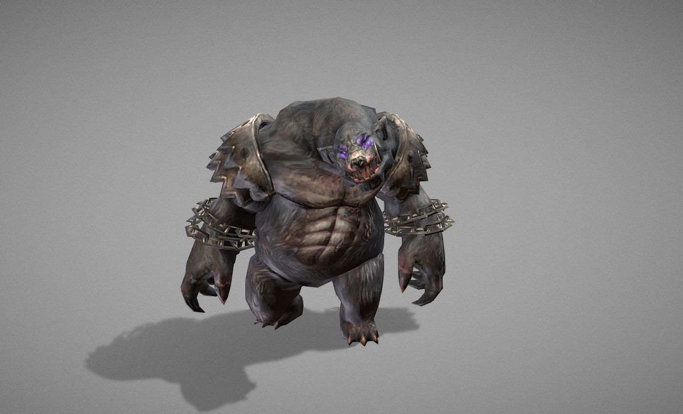 3D model Beast Bear Creature VR / AR / low-poly | CGTrader