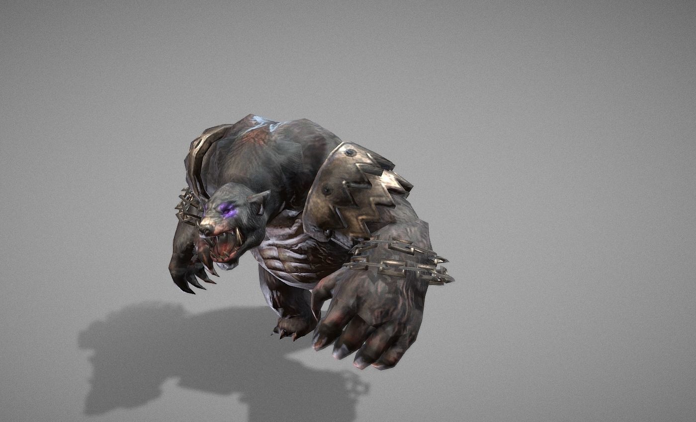 3D model Beast Bear Creature VR / AR / low-poly | CGTrader