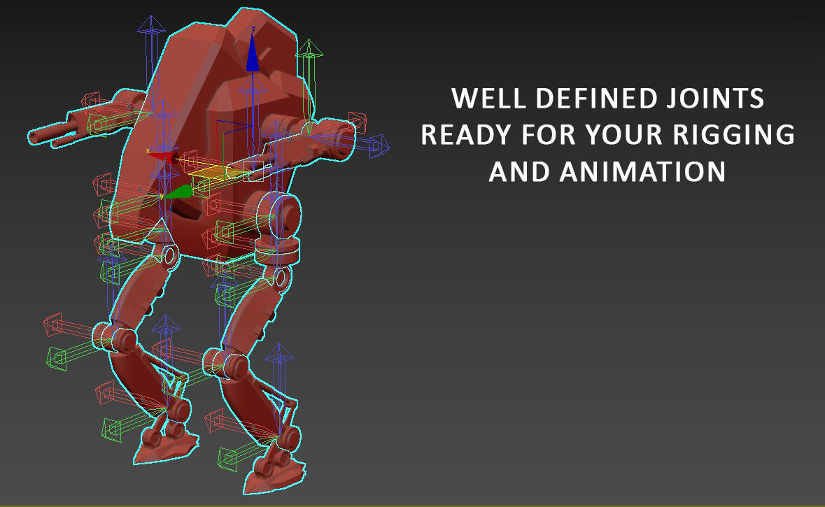 3D model game ready textured MECH bundle VR / AR / low-poly | CGTrader