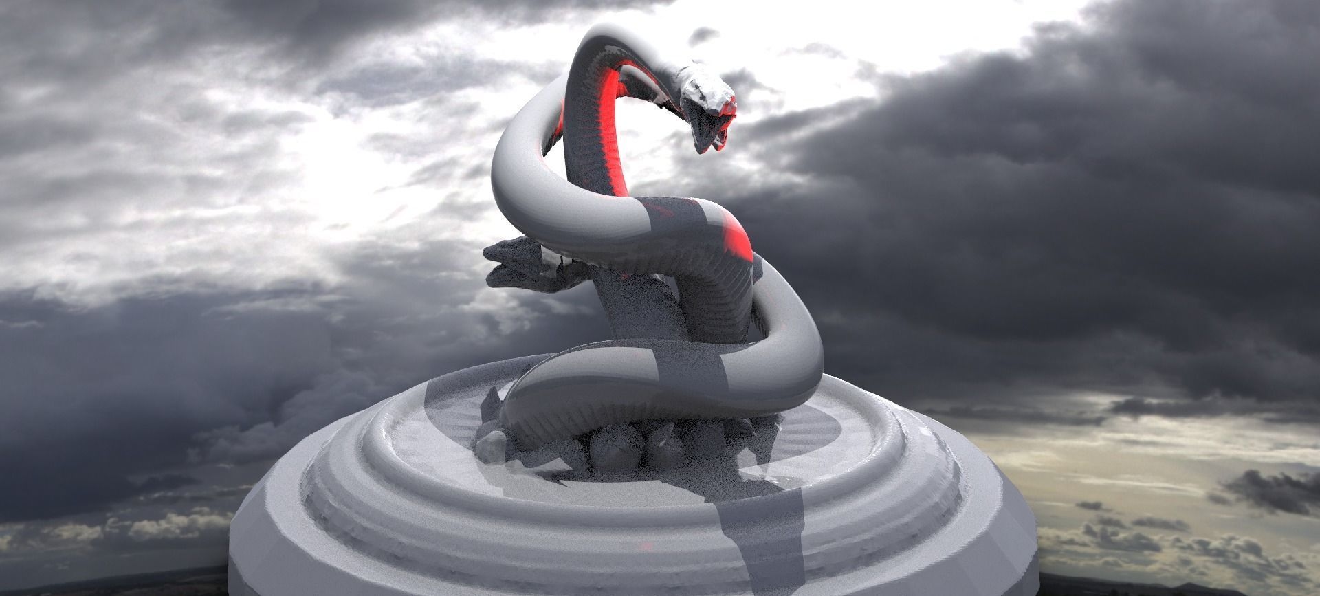 Hydra Greek Legend Statue 3D model | CGTrader