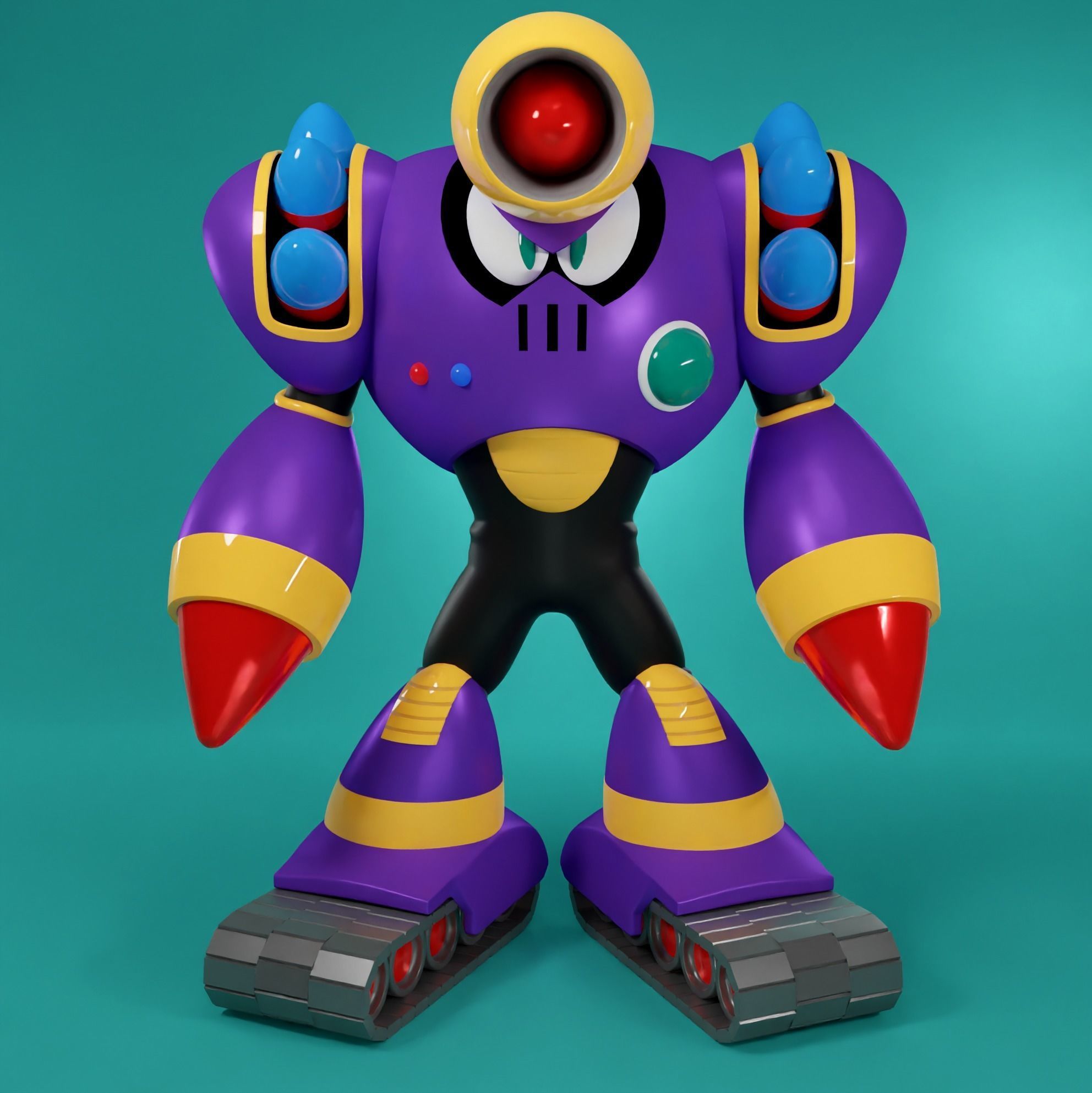Napalm Man Rockman Megaman Famicom nes 3D model 3D model | CGTrader