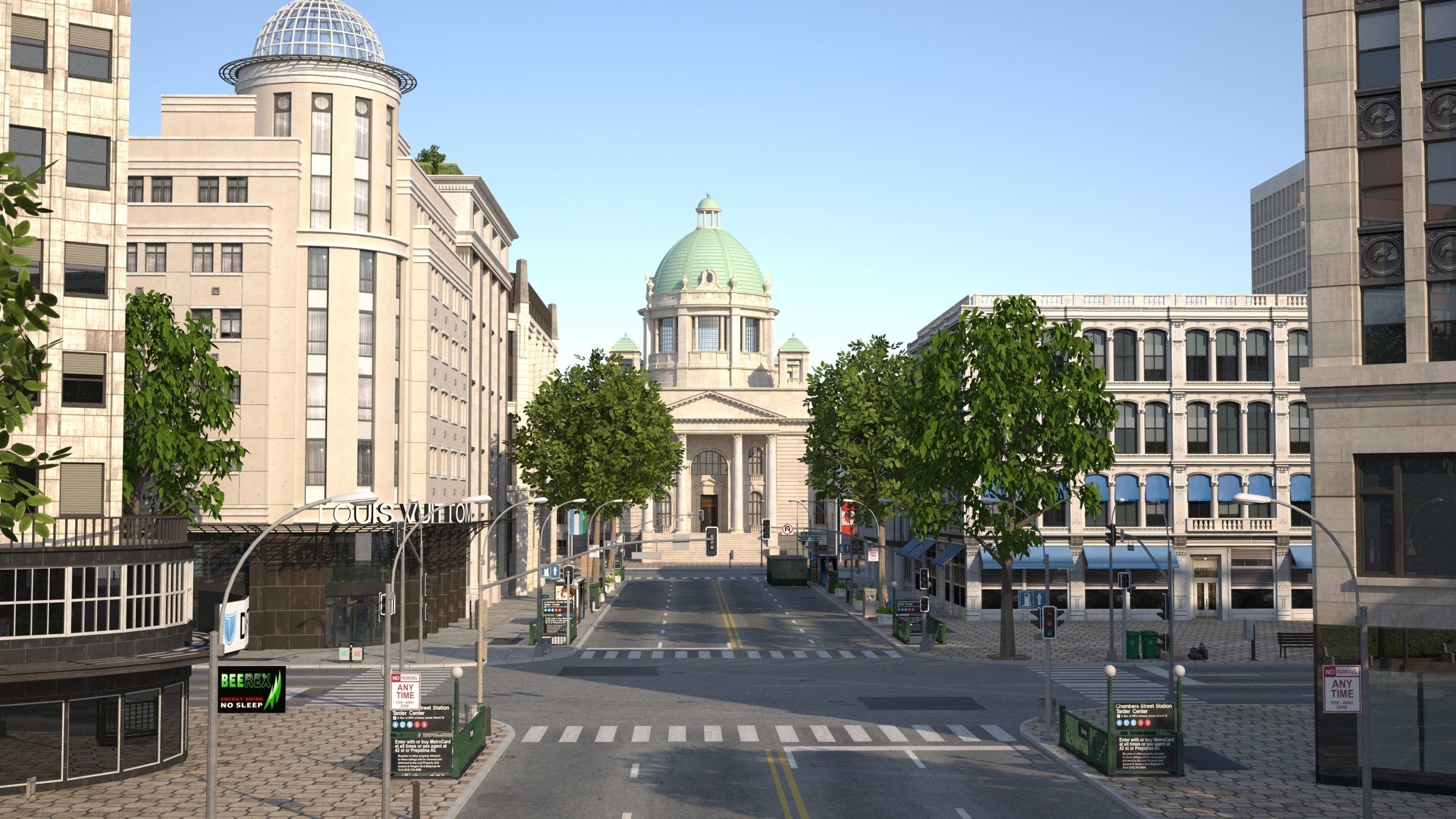 3D model Euro City VR / AR / low-poly | CGTrader