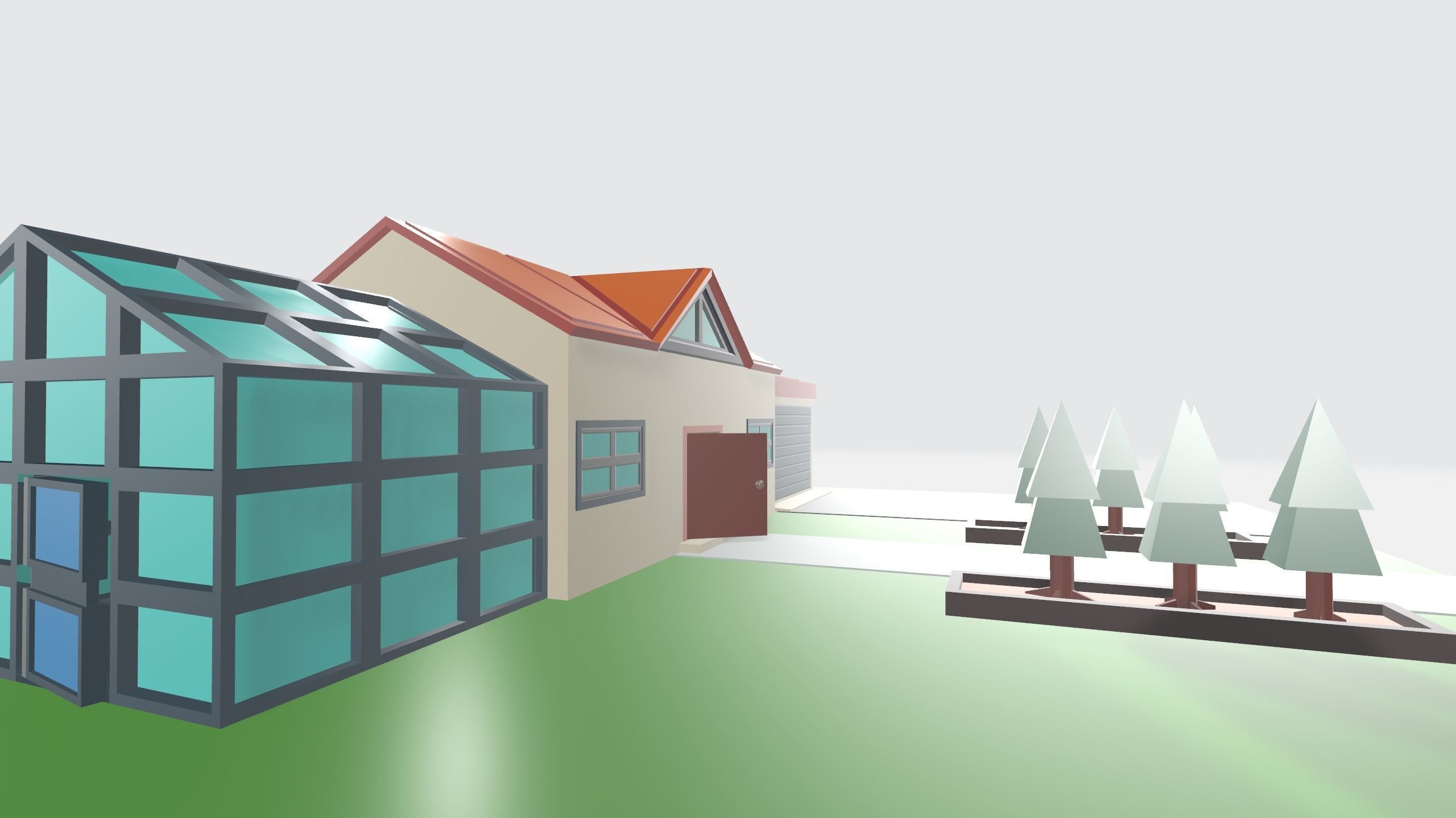 Animated House for game ready animation low poly cartoon free VR / AR ...