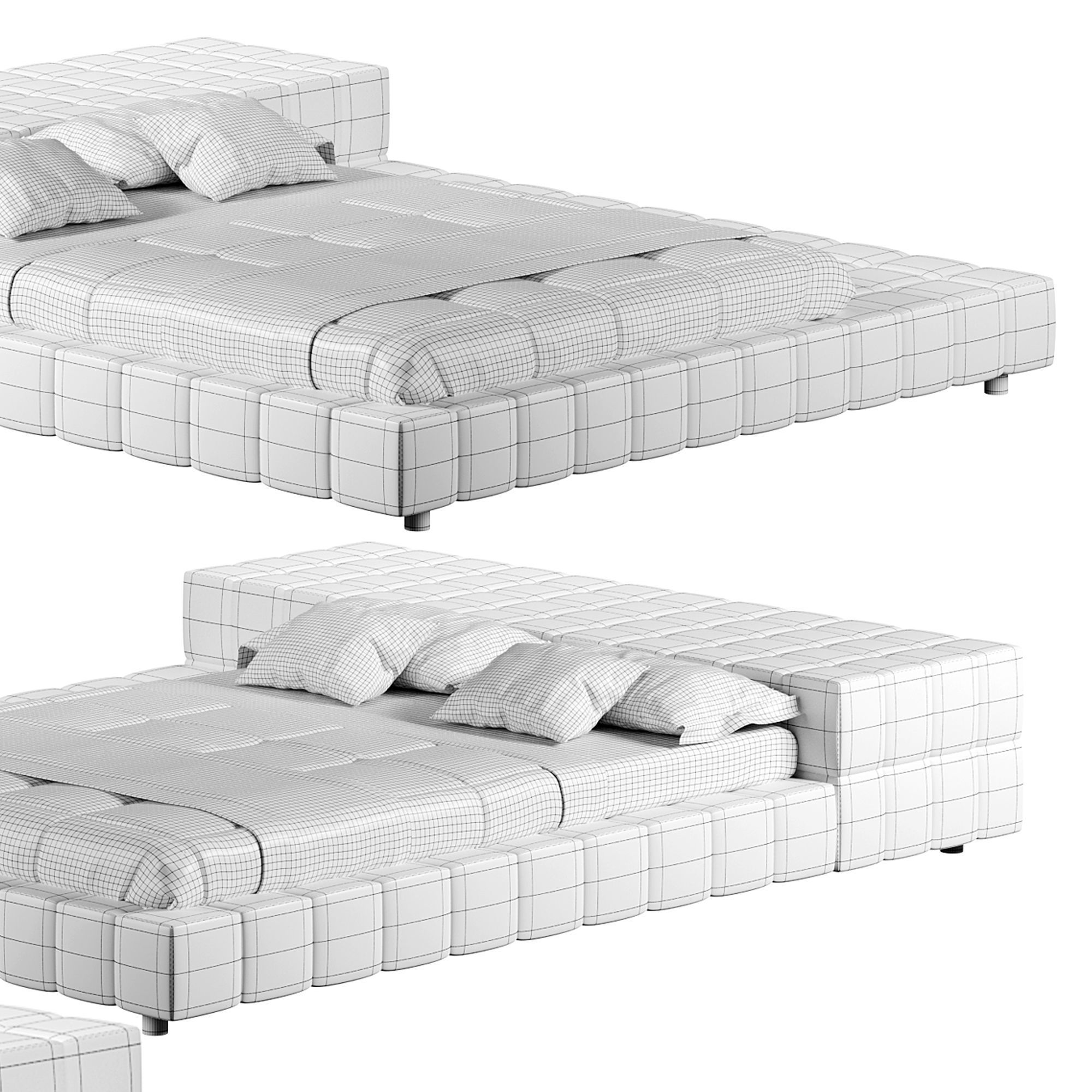 Squaring bed by Bonaldo 3D model | CGTrader