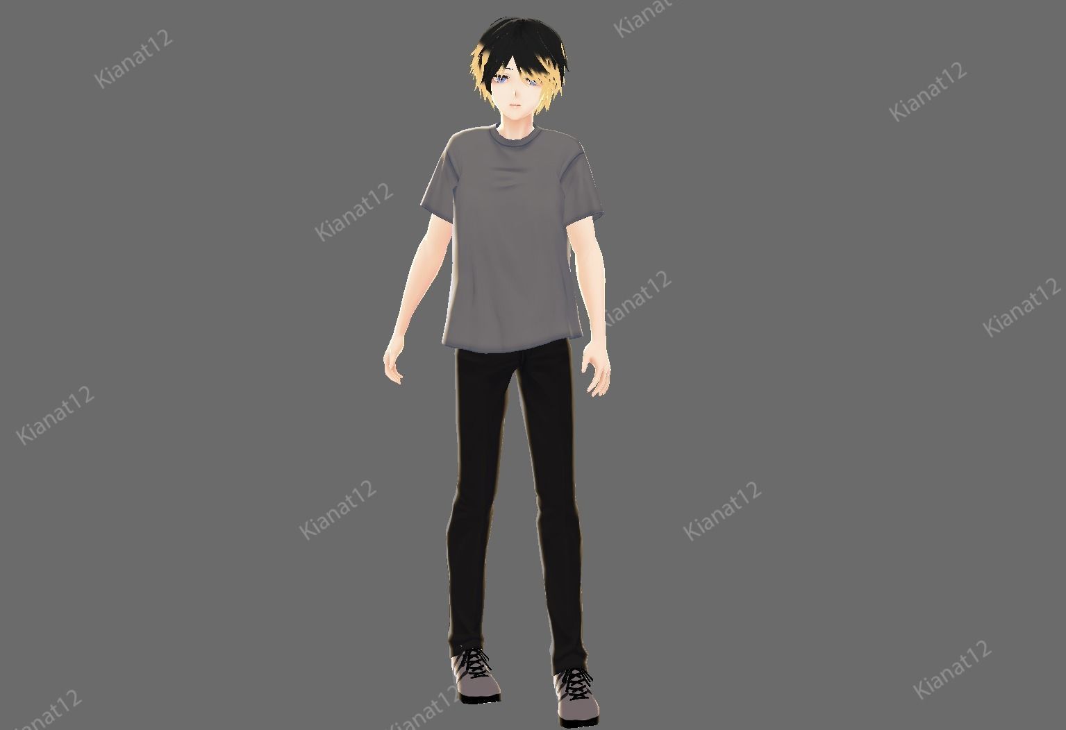 3d Model 3d Low Poly Male Avatar For Vrchat Vtubing And Also For Gaming