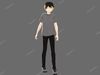 3D model 3D low poly male avatar for vrchat vtubing and also for gaming ...