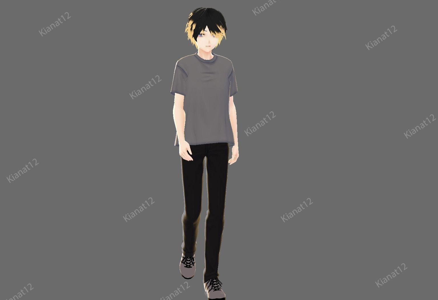 3D model 3D low poly male avatar for vrchat vtubing and also for gaming ...