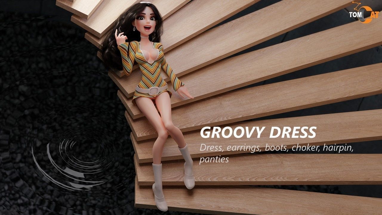 3D model Groovy Space Girl - Rigged character for Blender and Unity VR / AR / low-poly | CGTrader